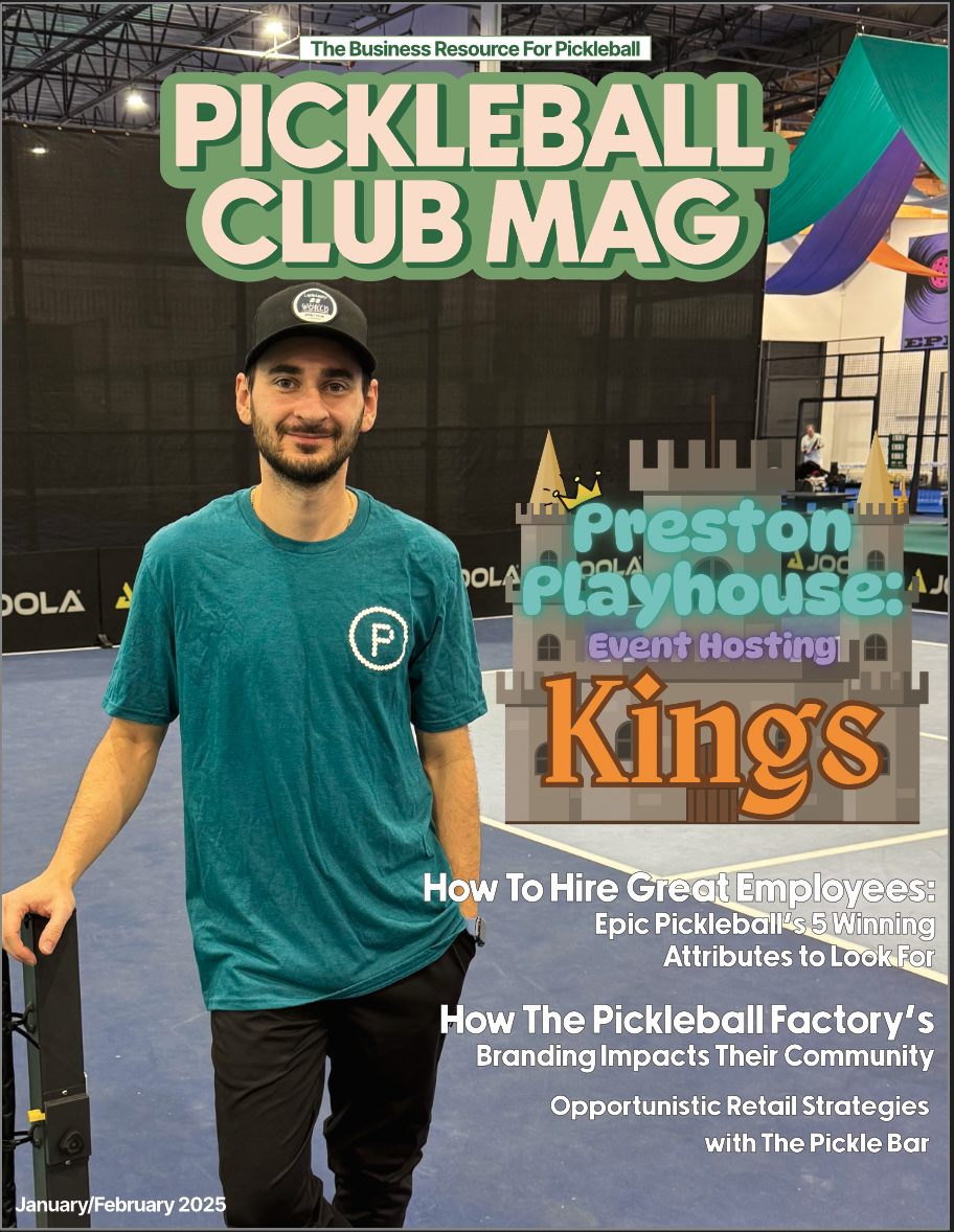 See the Jan/Feb 2025 Issue of Pickleball Club Magazine